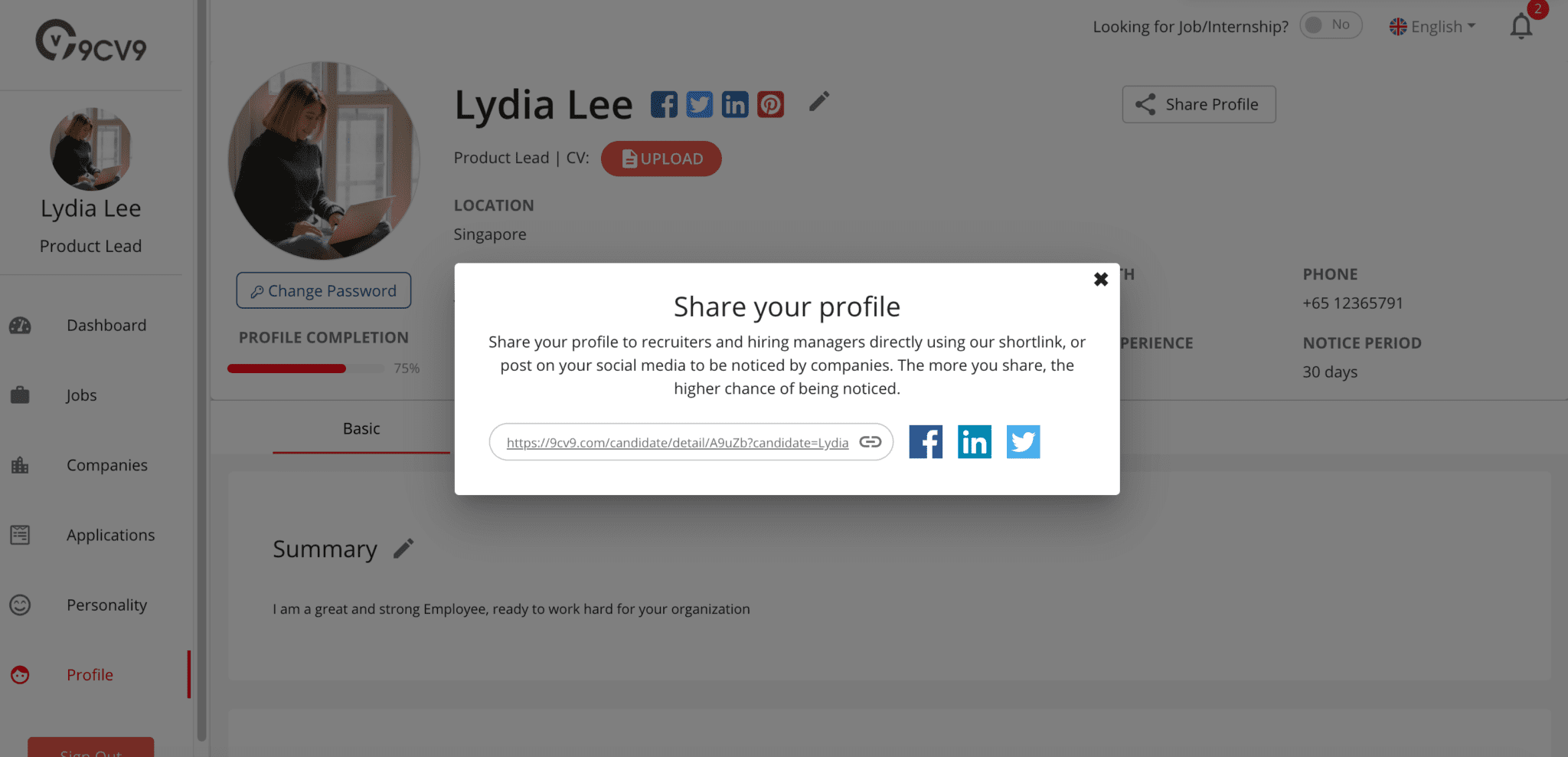 Latest Feature: How to use 9cv9 sharing feature to get your dream job ...