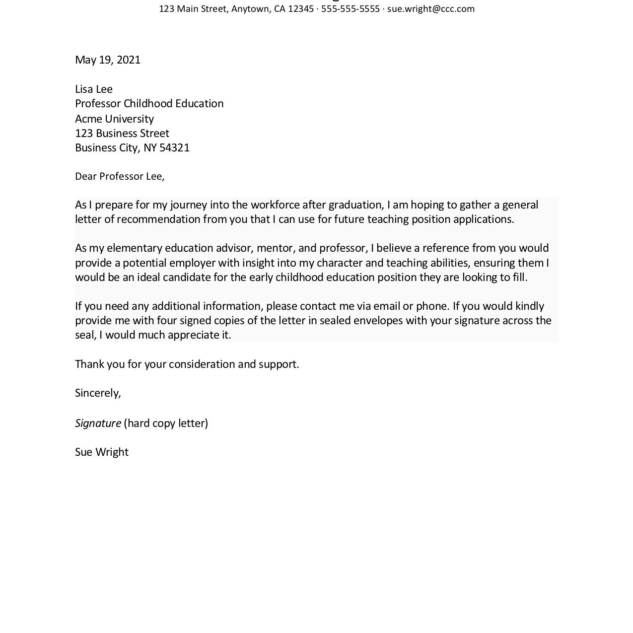 How to Write a Reference Letter