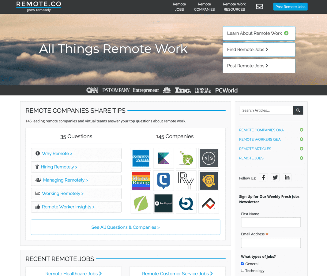Top 10 Remote Job Websites in the World (Updated in 2022)